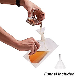 INERRWIX Plastic Flask Concealable And Reusable Cruise Sneak Flask Pouches Leak-Proof Rum Runner Cruise Drinking Flask with Funnel Set