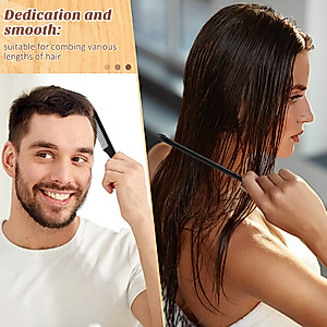 Kritkin 100 Pcs Combs Bulk Individually Wrapped Disposable Comb Long Handle Plastic Comb for Homeless Hotel Shelter Charity Church Travel Hair Accessories, Black