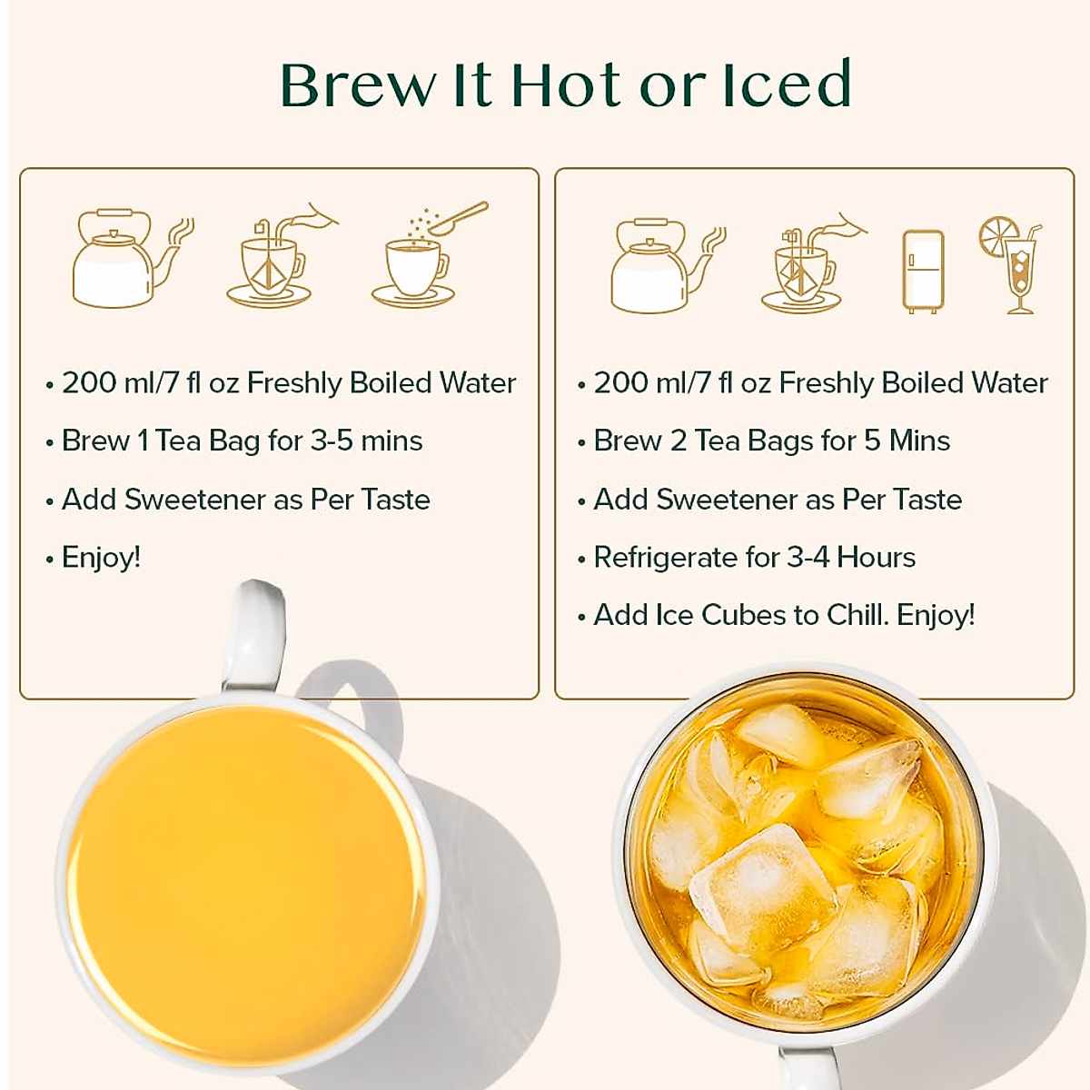 VAHDAM, Organic Turmeric Ginger Herbal Tea (100 Pyramid Tea Bags) Caffeine Free, Superfood w/USDA Organic Turmeric & Ginger | Herbal Tea Bags, Packed in Resealable Ziplock Pouch