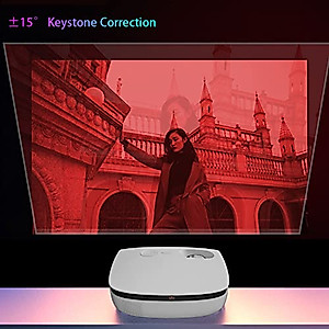 Mini WiFi Projector HD, 4000 Lumen Portable Home Theater Projector with 100" Screen & Carry Bag, Support 1080P & 200" Display, Compatible with iOS/Android/PC/TV Stick