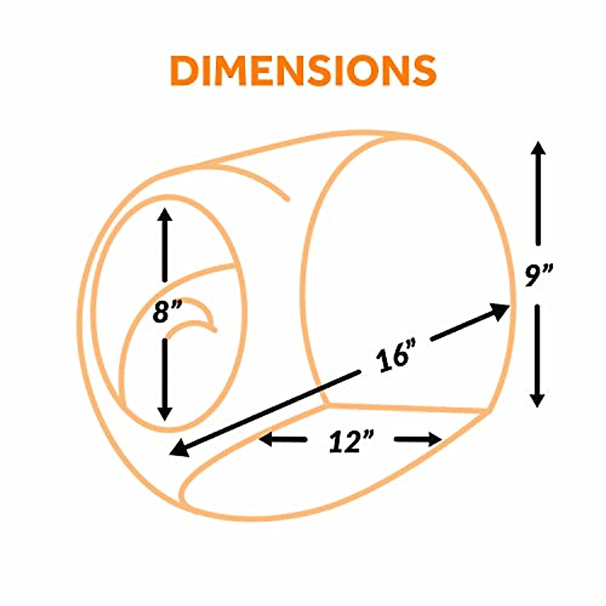 Downtown Pet Supply - Cat Cave Bed - Cute Cat Bed or Kitten Bed - Foldable, Nap Mat with Non-Slip Grip - Warm & Cozy Covered Cat Bed - Beige - 16 in x 14 in x 12 in
