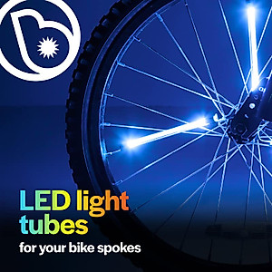 Brightz SpinBrightz Bike Spoke Lights Bike Wheel Lights Bike Spoke Decorations Bike Tire Lights Bicycle Wheel Lights Burning Man Bike Lights Bike Accessories Bike Lights for Riding at Night, Blue