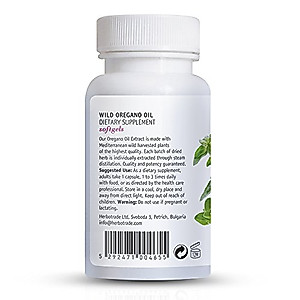 Teliaoils Wild Oregano Oil Softgels Capsules. High Carvacrol and Quality, 60 Softgels