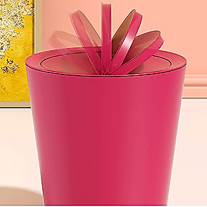 CHENXIANGTA8 Garbage Can Shake Lid Trash Can Office Household Trash Can with Lid Living Room Bedroom Cute Creative Bathroom Waste Paper Basket Garbage Cans for Kitchen (Color : A)