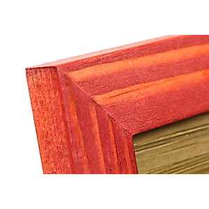 8.5 x 11 Wooden Rustic Picture Frames - Set of 2 for Diploma Documents and Certificates Wall Mount and Tabletop - Natural Wood Photo Frame - Red