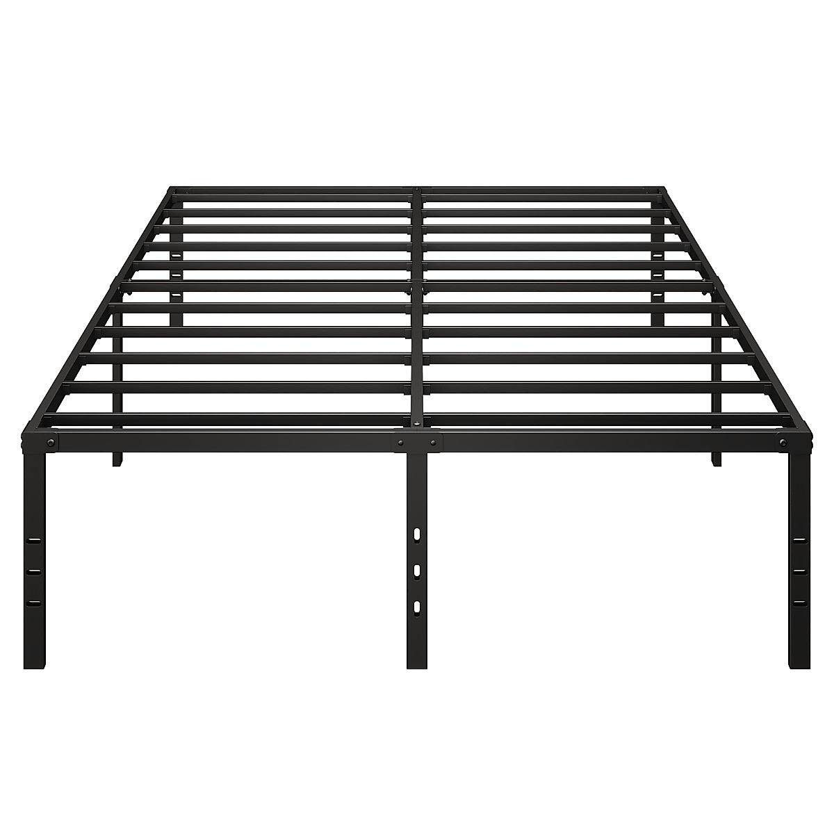 Jebosam 18 inch High King Bed Frame No Box Spring Needed Heavy Duty Steel Support 2500 lbs King Size Bed Frame Easy to Assemble Non-Slip Noise Free Black King Size Metal Bed Frame