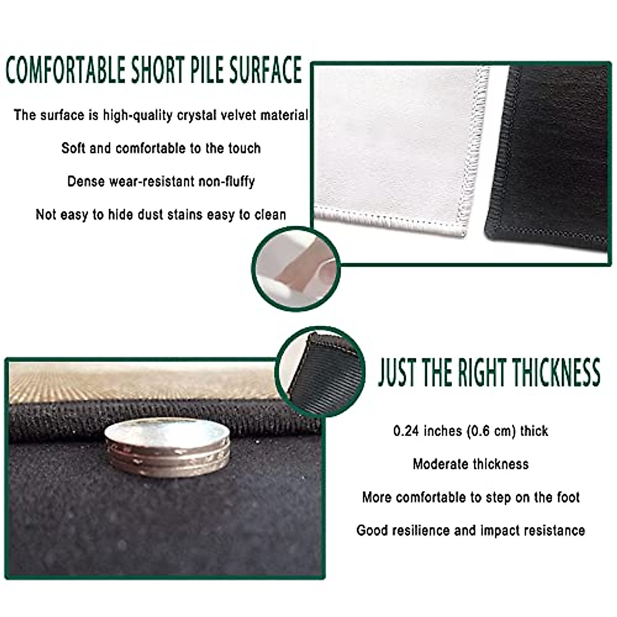 Anime Round Rug Thickened Non-Slip Locking Edge Large Size Round Area Rug, Anime Round Mats Carpet Decoration for Living Room Bedroom Gaming Room 40 inch, 15