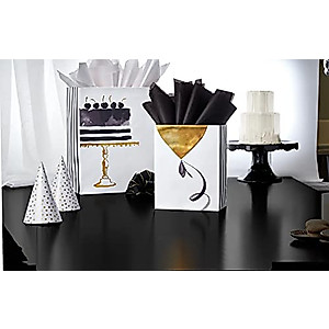 Papyrus 9" Medium Gift Bag (Gold Balloon) for Birthdays, Weddings, Bridal Showers, Baby Showers and All Occasions (1 Bag)