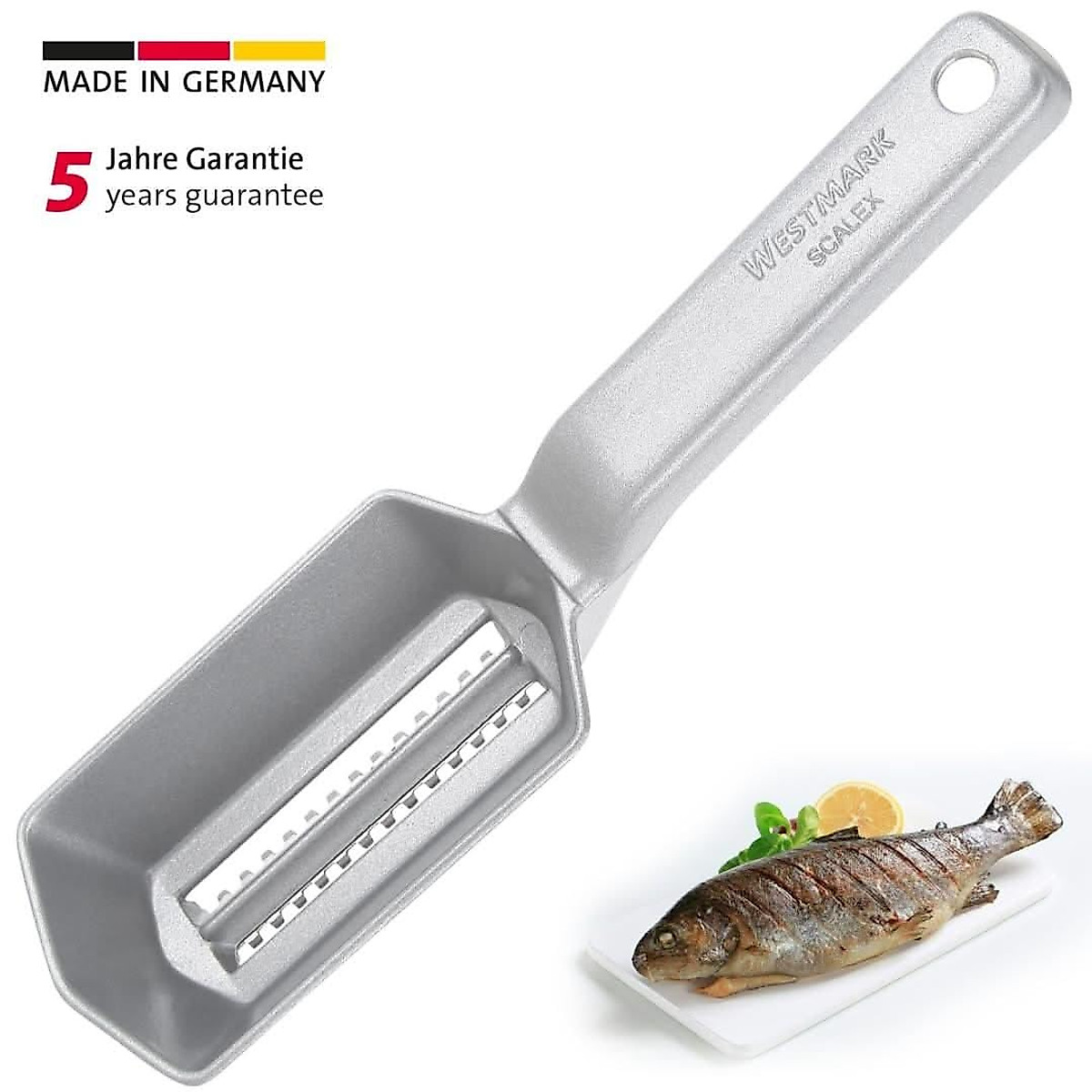 Westmark Fish Scaler, 8.3 x 2.1 x 2.3 inches, Stainless Steel