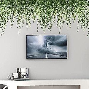 CHANMOL Green Plant Home Decor Wall Stickers 2 Sheets Peel and Stick Leaves Art Murals PVC Decals for Kids Bedroom Nursery Living Room Kitchen Bathroom Removable as Housewarming Birthday Gift