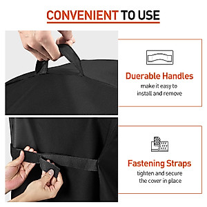 Arcedo Griddle Cover Compatible with Blackstone 36 Inch ProSeries, 70 inch Grill Shield for Cooking Station with Hood, Weather Resistant Outdoor Heavy Duty Waterproof Flat Top Gas Grill Cover, Black