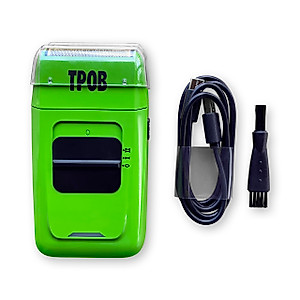 TPOB Skull Foil Shavers with Krunch Blades - Compact Design That can fit in Your Pocket with a Turbo Charged Motor, Perfect for Both Professional and at-Home use (Slime)