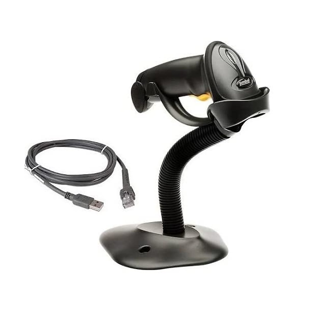 Square Stand, Square Register, Square Terminal Compatible Barcode Scanner | Zebra (Symbol) LS2208 Barcode Scanner with Hands-Free Stand and USB Cable (Renewed)