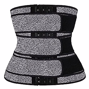 LMSXCT Waist Trainer for Women 3 Straps Tummy Control Workout Corset Cincher Long Torso Trimmer Sauna Belt Sports Body Shaper