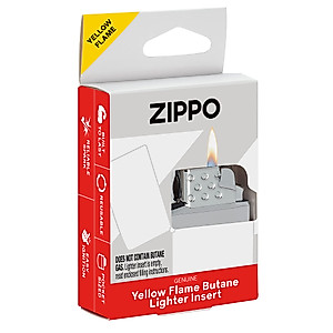 Zippo Butane Lighter Insert -2" L x 1.4" W x 0.5" Th- Yellow Flame