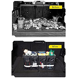 LUVADU ZHJ Trunk Organizers 2 Pcs Car Boot Organiser Car Trunk Storage Organizer Car Supplies Trunk Organizers