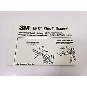 3M Scotch-Weld EPX Plus II Applicator #01001, 2 Plunger for 48mL & 50mL, 1 Applicator
