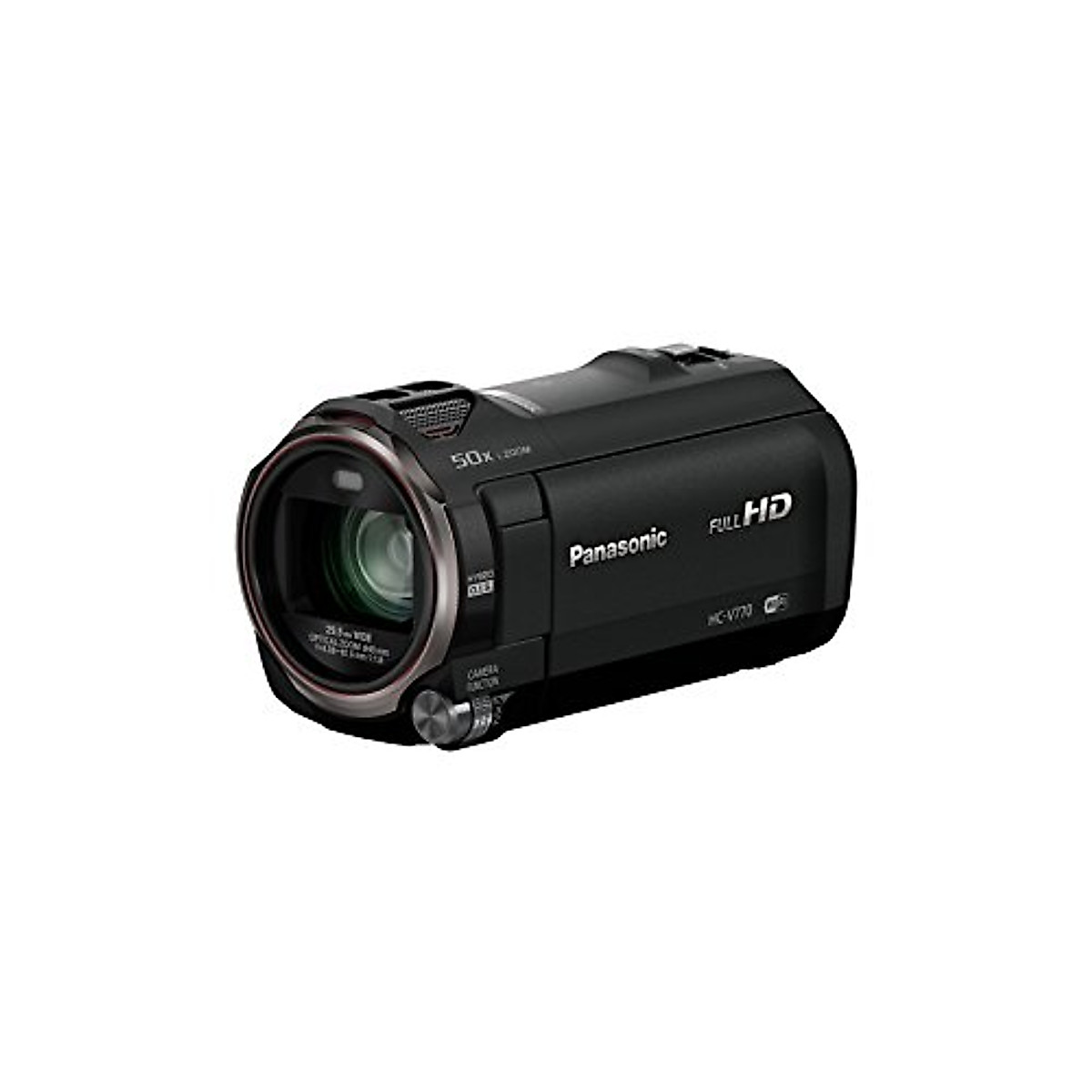 Panasonic Full HD Video Camera Camcorder HC-V770, 20X Optical Zoom, 1/2.3-Inch BSI Sensor, HDR Capture, Wi-Fi Smartphone Multi Scene Video Recording (Black)