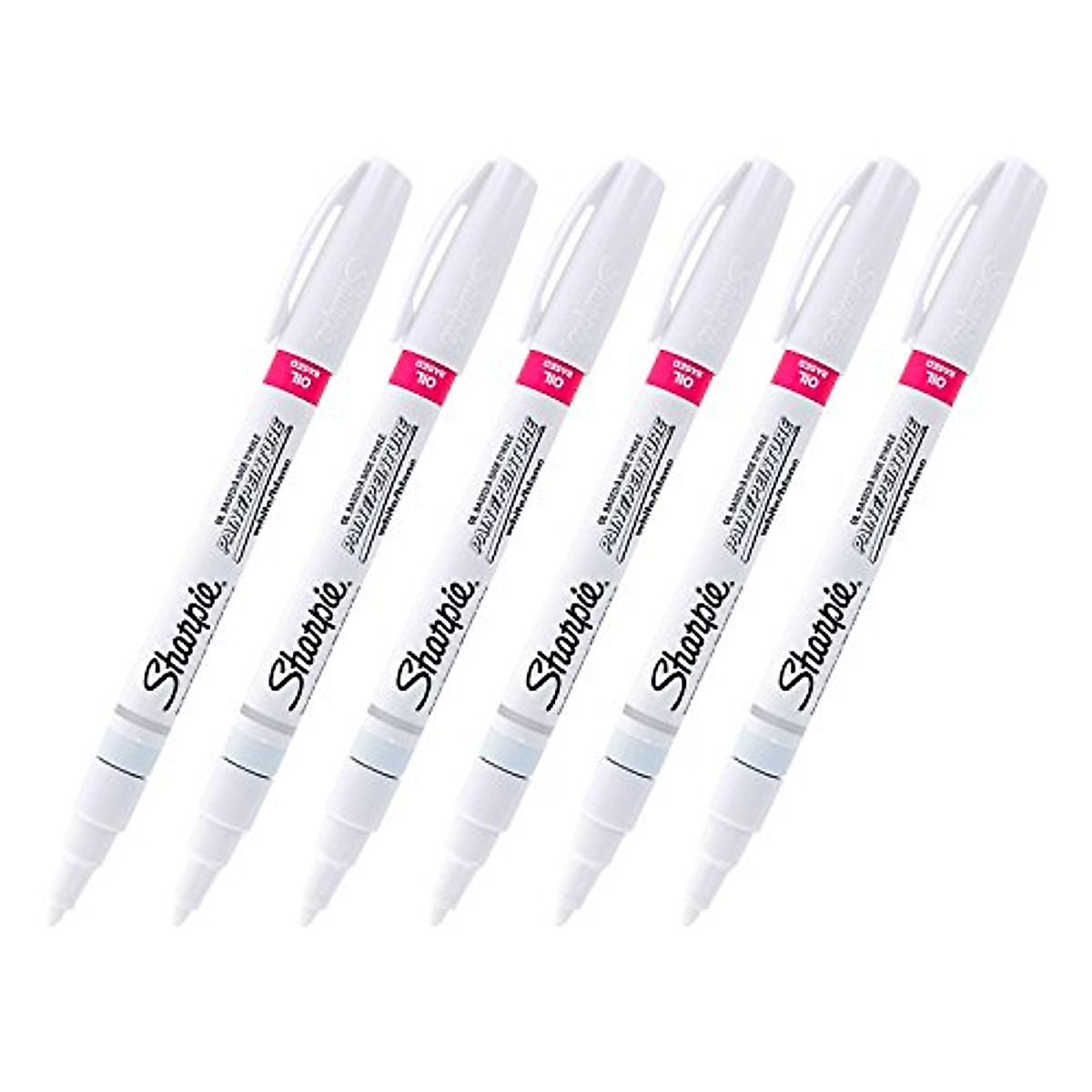 SHARPIE SG_B00WL2SOIA_US Oil-Based Paint Marker, Fine Point, White Ink, Pack of 6, Original Version