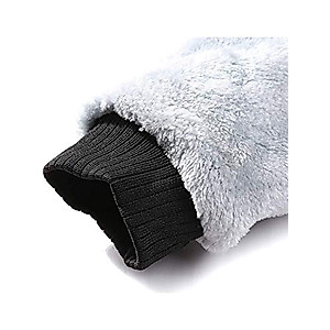 SCODI Hoodies for Men Winter Fleece Sweatshirt - Full Zip Up Thick Sherpa Lined 1712-BlackGrey-L