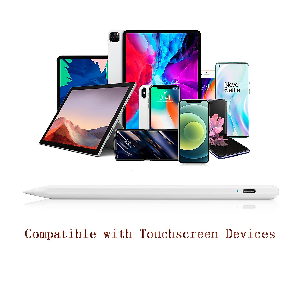 Active Stylus Pen for Amazon Kindle Fire HD 8 Plus,New Plastic Point Tip with Precise and Accurate Drawing Pencil Compatible with Amazon Kindle Fire HD 8 Plus Stylus Pencil,White