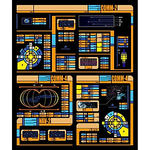 CafePress Star Trek LCARS Throw Blanket Super Soft Fleece Plush Throw Blanket, 60"x50"