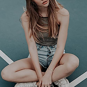 INBLUE Personalized Identification ID Bracelet Bangle for Women Men Name Engraved Adjustable Stainless Steel Cuff Water-Resistant Gift for Girlfriend Sister Bridesmaid Gifts (Silver)