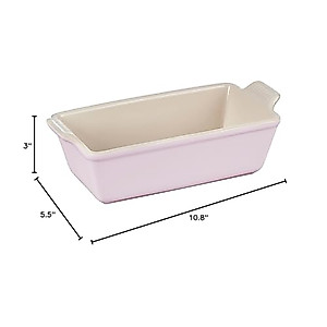 Le Creuset Stoneware Heritage Loaf Pan, 9" x 5" x 3" (1.5 qt.), Shallot