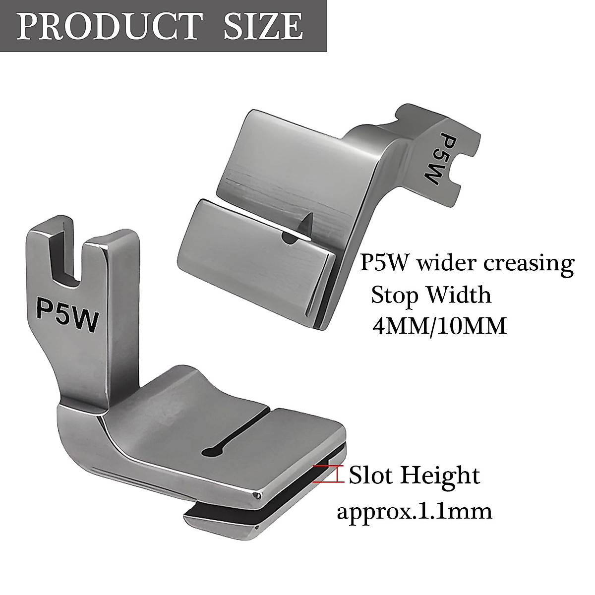 Fbshicung 3PCS Gathering Pleated/Shirring Presser Foot #P5 P50 P5W for Industrial Sewing Machine JUKI Brother