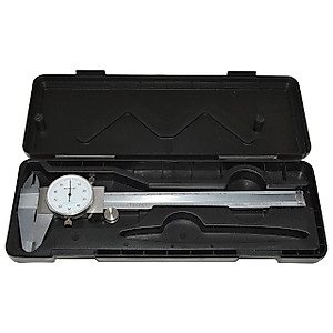 Utility Dial Caliper - 6 Inch with 0.001" Precision, Stainless Steel, Shockproof by Science Purchase
