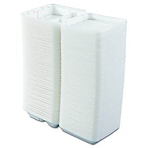 Dart 80HT3R Carryout Food Container, Foam, 3-Comp, White, 8 x 7 1/2 x 2 3/10 (Case of 200)