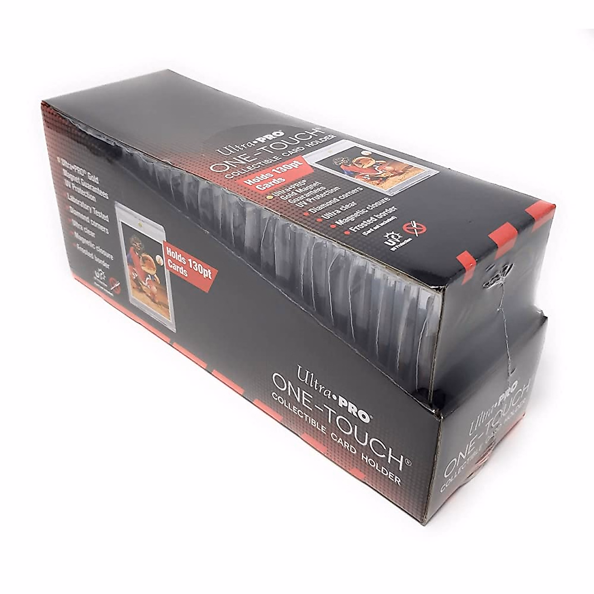 Ultra Pro - 130pt Magnetic Card Holder Cases 25ct Box - Sized to fit Standard Size Cards, Protect Collectible Sports Cards, Baseball Cards, Sports Memorabilia, Durable Card Display