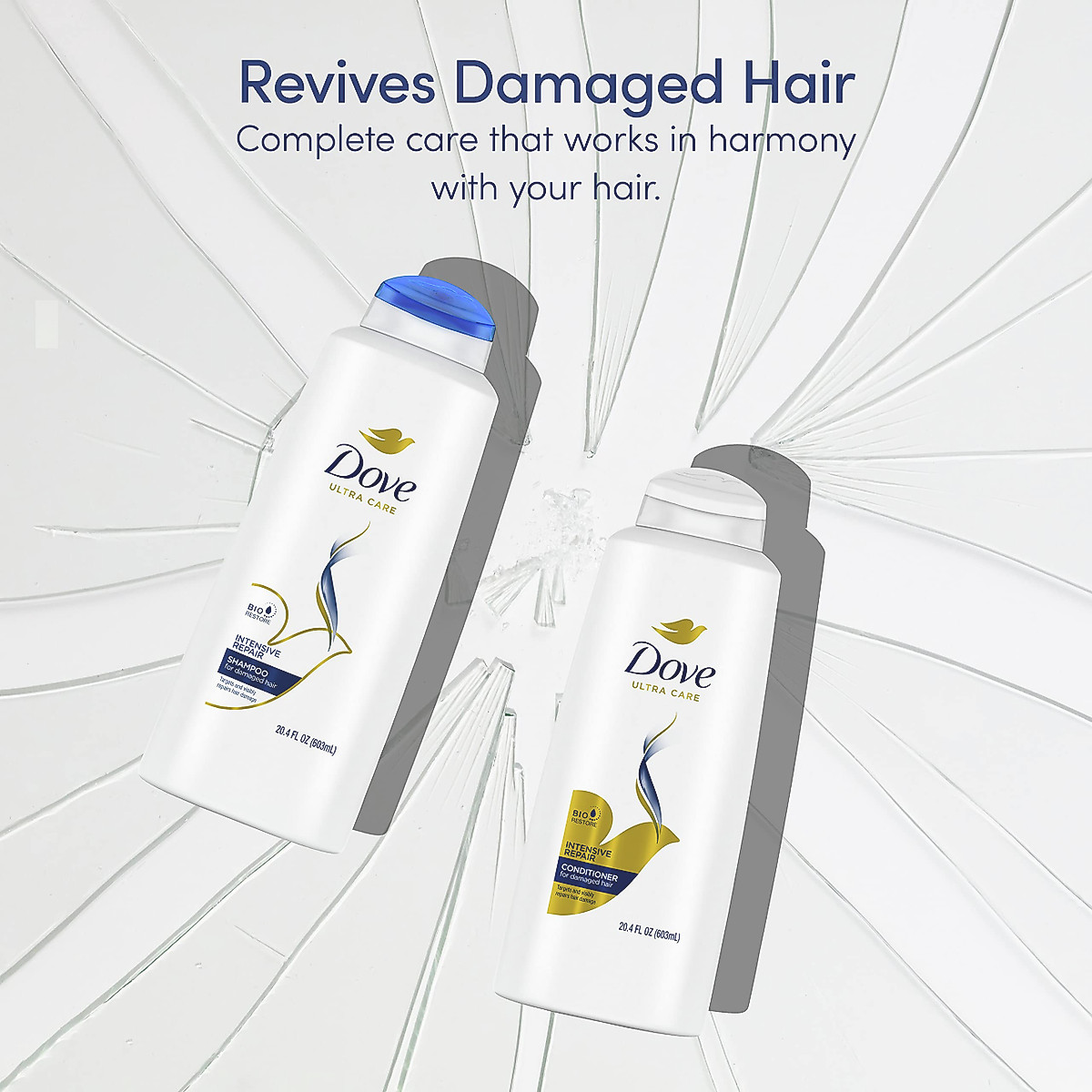 Dove Nutritive Solutions Strengthening Conditioner Intensive Repair 4 Count for Damaged Hair Deep Conditioner with Keratin Actives 20.4 oz