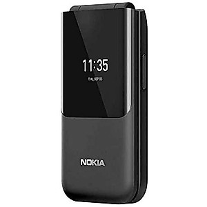 Nokia 2720 Flip 4G 2.8" Dual-core 2 MP Snapdragon 205 Phone, GSM Unlocked Chinese Model, No Warranty (Black)