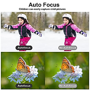Digital Camera Point and Shoot Camera 2.7K 48MP Kids Camera with 16X Digital Zoom, 32G SD Card