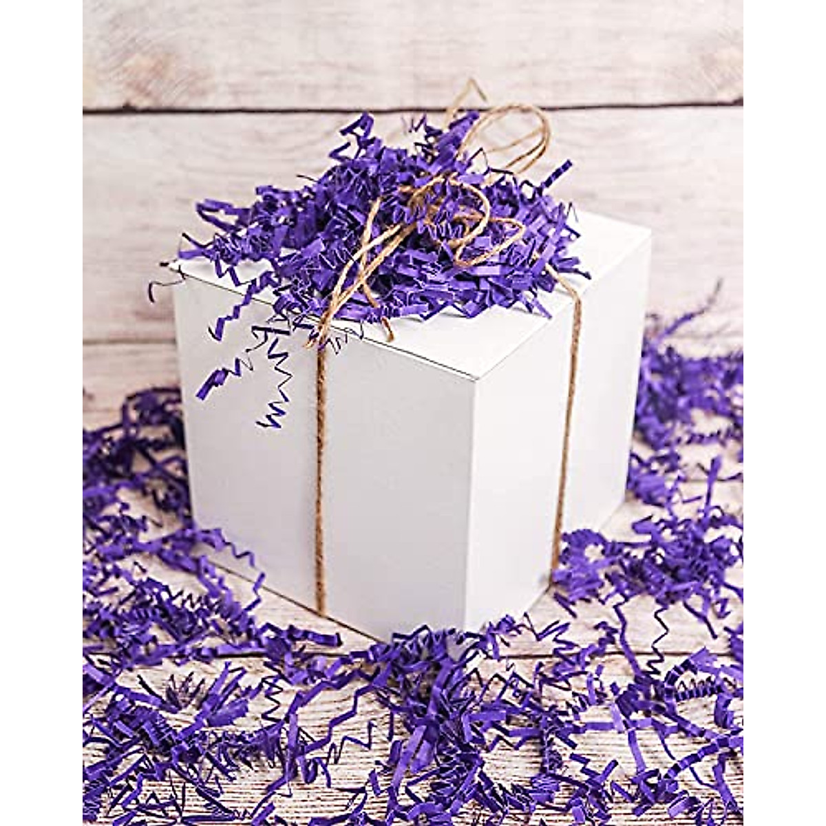 MagicWater Supply Crinkle Cut Paper Shred Filler (4 oz) for Gift Wrapping & Basket Filling - Purple