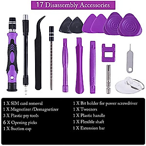 Precision Screwdriver Set, 115 in 1 Electronics Magnetic Small Screwdriver Set Mini Screwdriver Set with Case Eyeglasses Screwdriver for Repair Computer, PC, Cellphone, Game Console, Watch