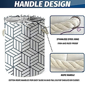 Hampers for Laundry Collapsible Clothes Baskets with Easy Carry Handles and Drawstring Waterproof Storage Organizer Perfect for Kids Boys Girls Toys Room, Bedroom, Nursery, Home, Gift Basket - 38L