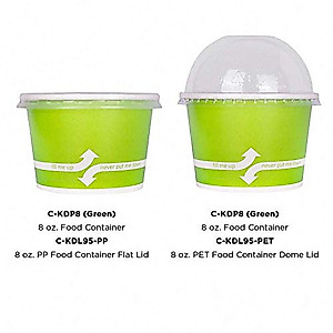 Karat C-KDP8 8 oz. Food Container - Green (Case of 600)