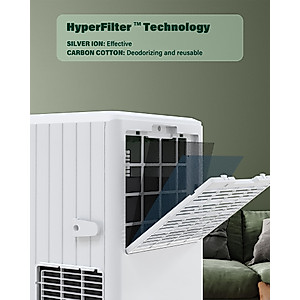 KYBOLT Portable Air Conditioners, 8000 BTU Air Conditioner Portable for Room up to 350 Sq. Ft. with Remote Control, White