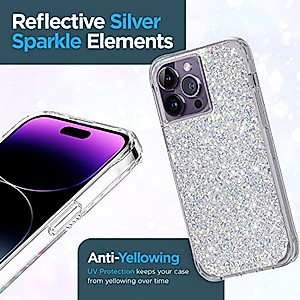 Case-Mate iPhone 14 Pro Max Case - Twinkle Stardust [10FT Drop Protection] [Wireless Charging Compatible] Luxury Cover with Cute Bling Sparkle for iPhone 14 Pro Max 6.7", Anti-Scratch, Shockproof