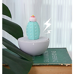 Ranvi Cute Cactus Shaped Time Manager 60 Minutes Mechanical Timer Kitchen Cooking Timer(Blue)