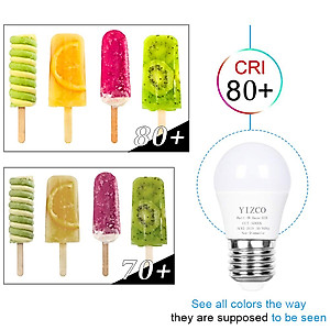 YIZCO A15 Refrigerator Light Bulb 4W 40Watt Equivalent 120v Appliance Bulbs Fridge Freezer Led Bulbs Waterproof Daylight White 2 Pack