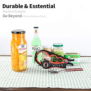 Jar Opener Bottle Opener and Ring Pull Can opener for Seniors, Arthritis Hands and Anyone with Low Strength, Arthritis Jar Openers Get Lids Off Easily