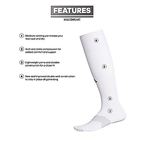 adidas Metro 5 Soccer Socks (1-Pair), White/Clear Grey/Black, Medium