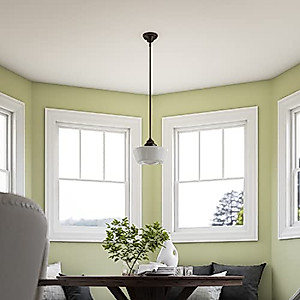 Kenroy Home 93661ORB Cambridge 1 Light Pendant with Blackened Oil Rubbed Bronze Finish, Rustic Style, 9.5" Height, 12" Width, 12" Depth