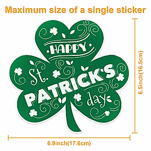 MDDRUIQI St Patricks Day Decorations - 105 PCS St Patricks Day Window Clings - Shamrock Stickers for Glass Reusable Static Spring Shamrock Decorations | St Patricks Day Decor