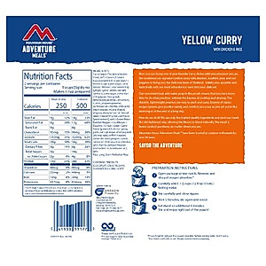 Mountain House Yellow Curry with Chicken & Rice | Freeze Dried Backpacking & Camping Food | 2 Servings | Gluten-Free