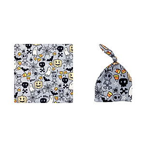 Giggle Angel Baby Receiving Blanket Halloween Swaddle Blanket Infant Wrap Set (Spider 1)
