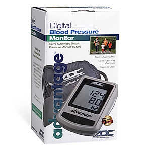ADC 6012N Advantage Semi-Automatic Digital Blood Pressure Monitor with Storage Case, Adult BP Cuff, Navy